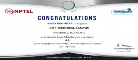 SWAYAM-NPTEL CERTIFICATION - CMRTC
